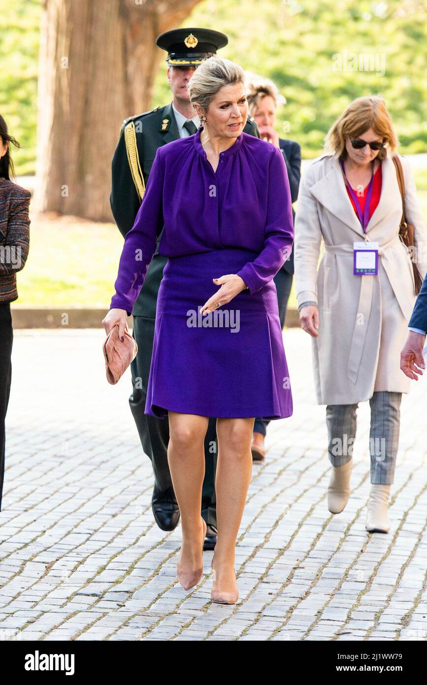 Rotterdam, Netherlands . 28th Mar, 2022. Queen Maxima of The Netherlands arrives at the Kunsthal ...