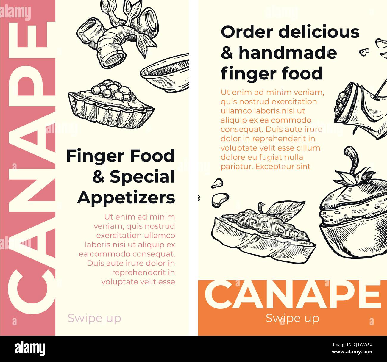 Canape finger food Stock Vector Images - Alamy