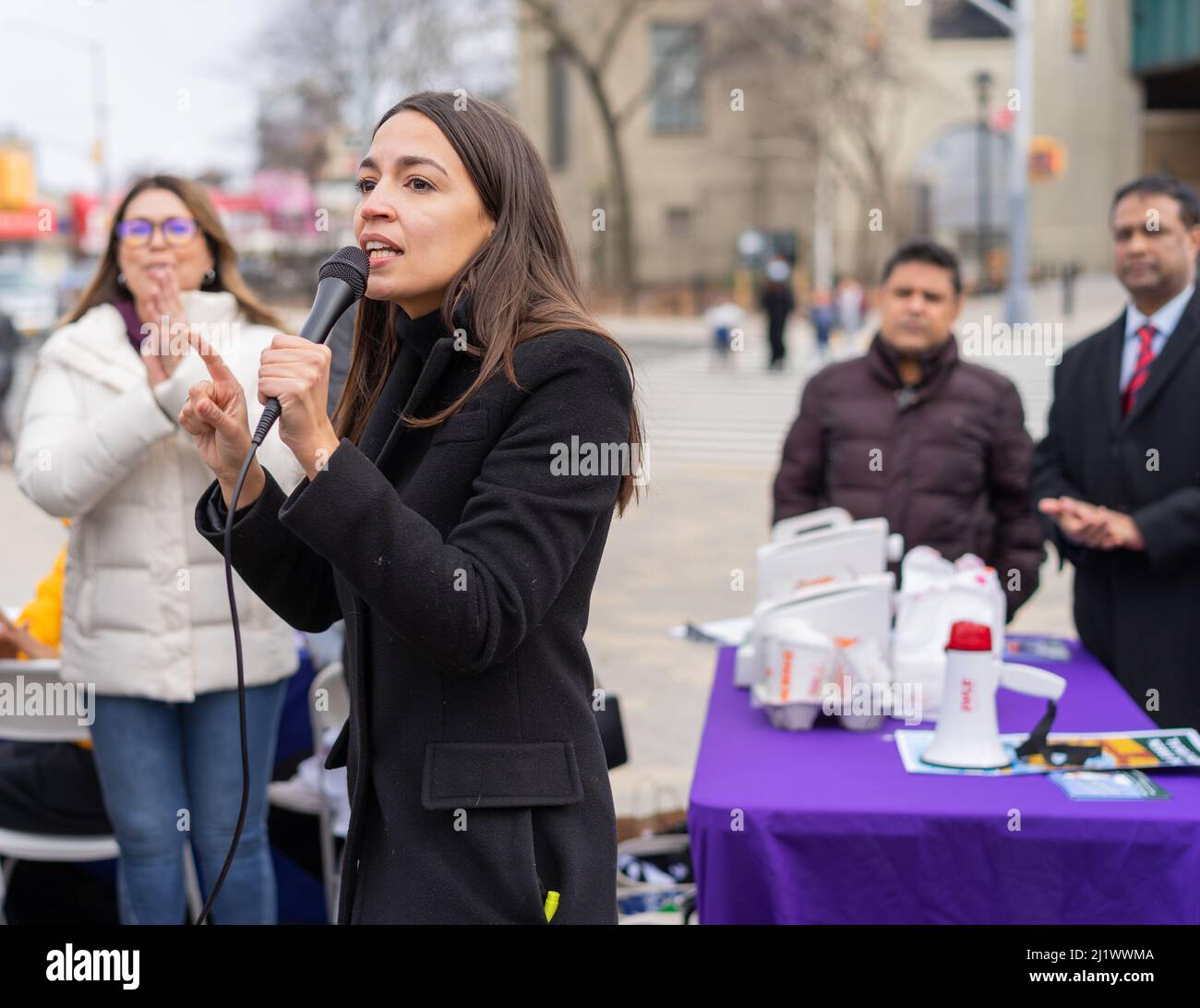 The Bronx, New York, March 27, 2022. Campaign supporters joined ...