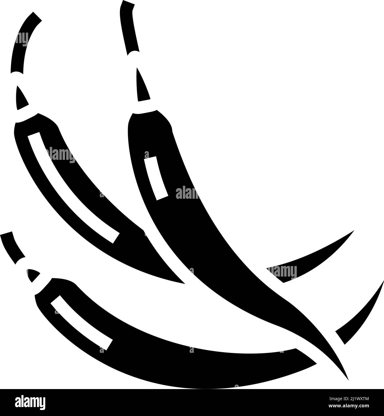 cayenne pepper glyph icon vector illustration Stock Vector Image & Art ...