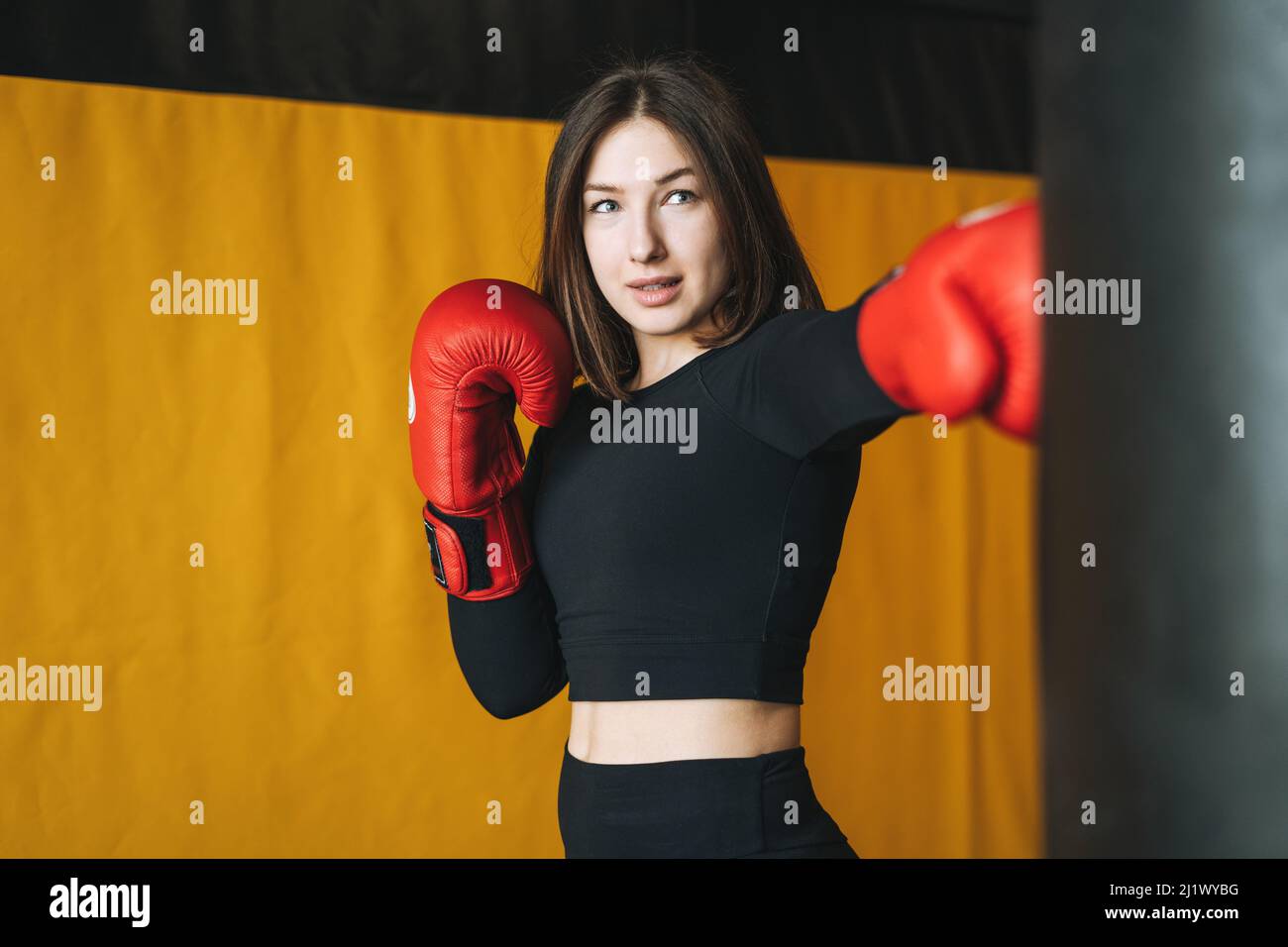 Female boxing knockout punch hi-res stock photography and images - Alamy