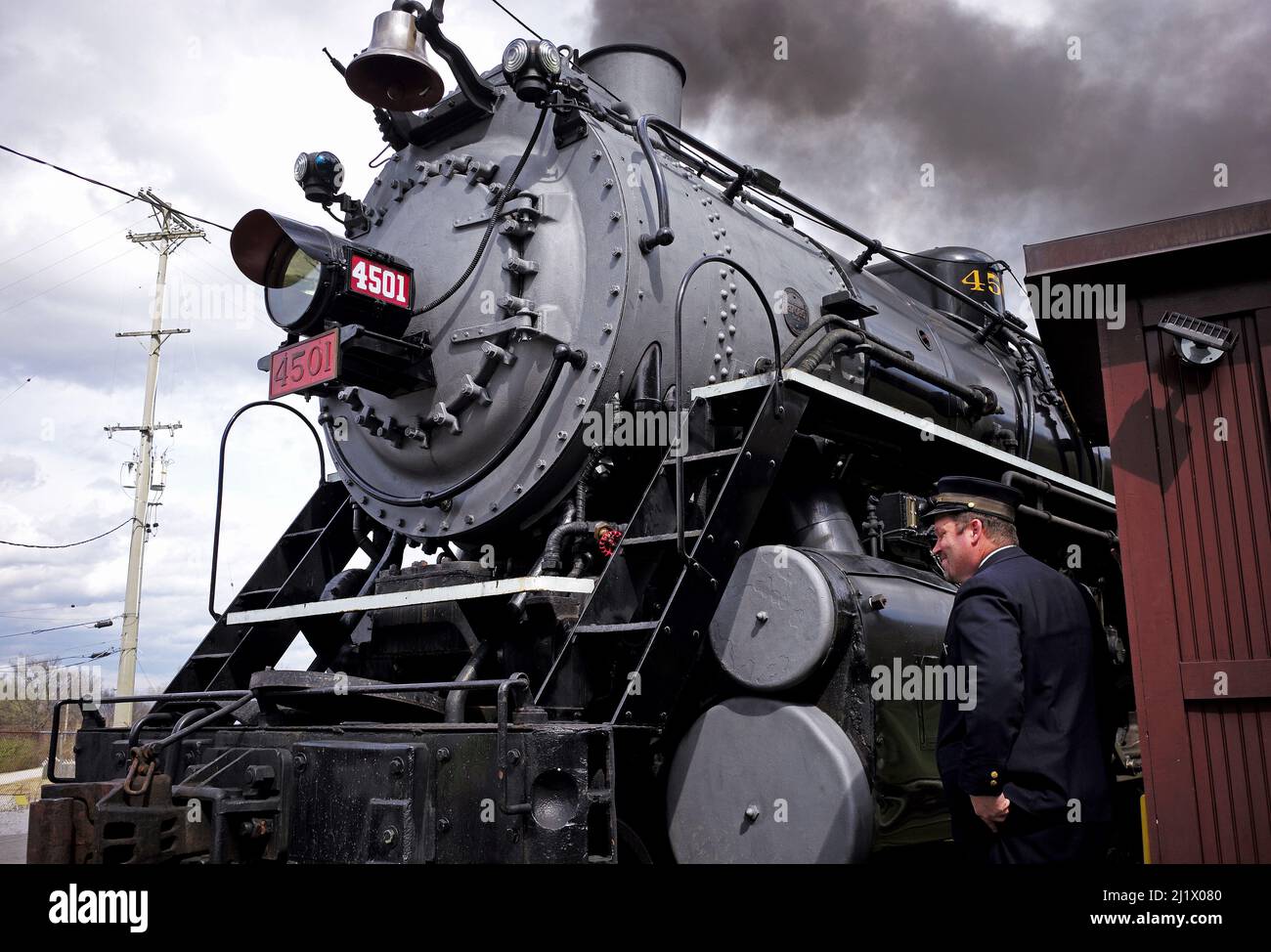 4501 is a preserved Ms class 2-8-2 "Mikado" type steam locomotive at the Tennessee Valley ...