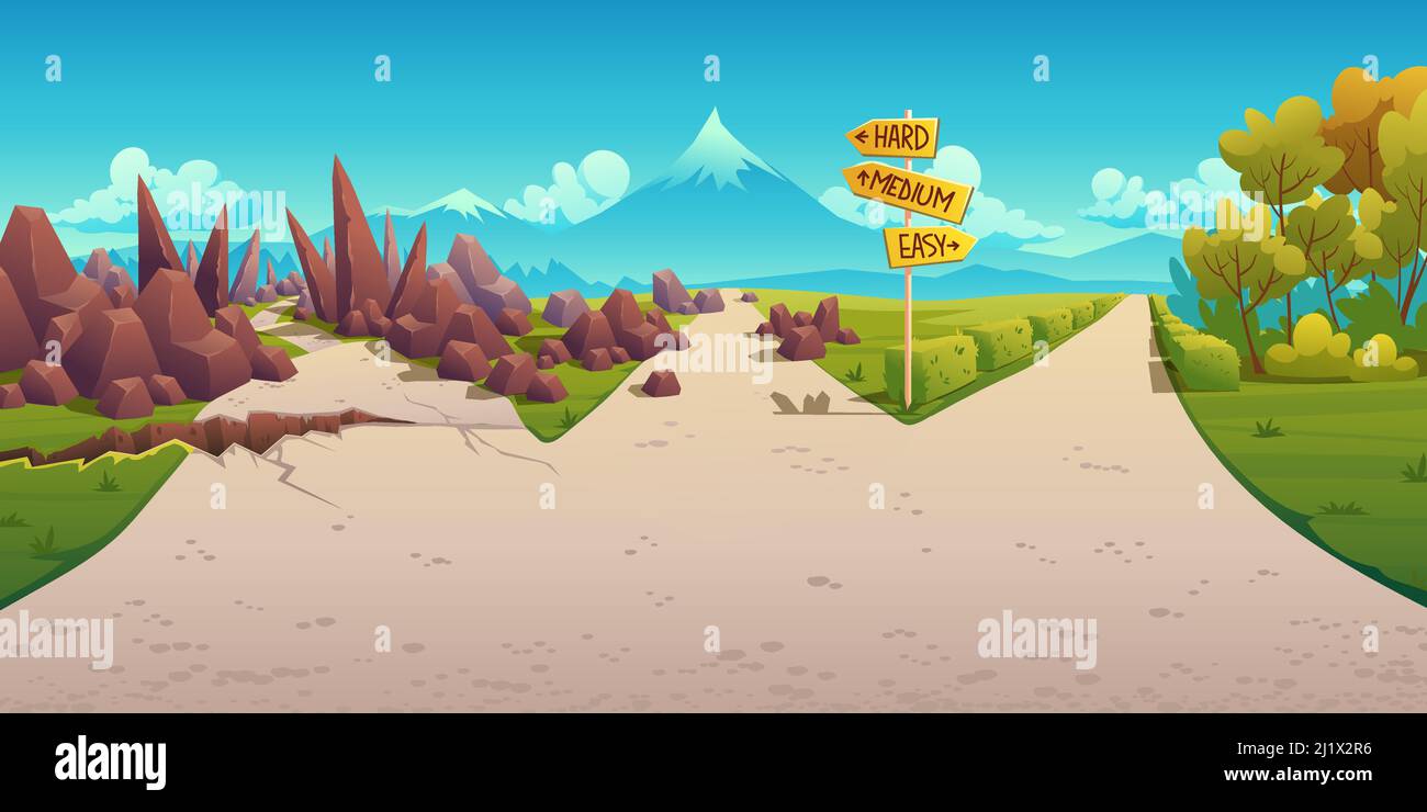 Mountain path fork Stock Vector Images - Alamy