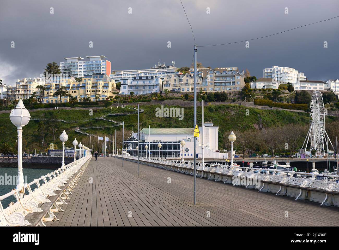 Princess pier, Torquay, South Devon, part of the harbour wall Stock ...