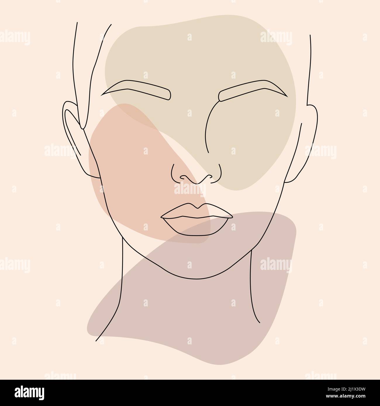 Woman line illustration Stock Vector Images - Alamy