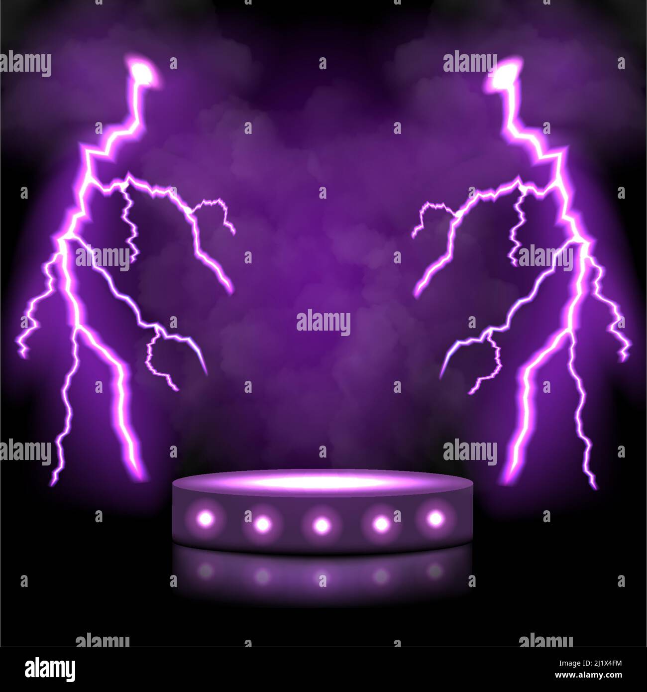 Electric circle lightning strike Stock Vector Images - Alamy