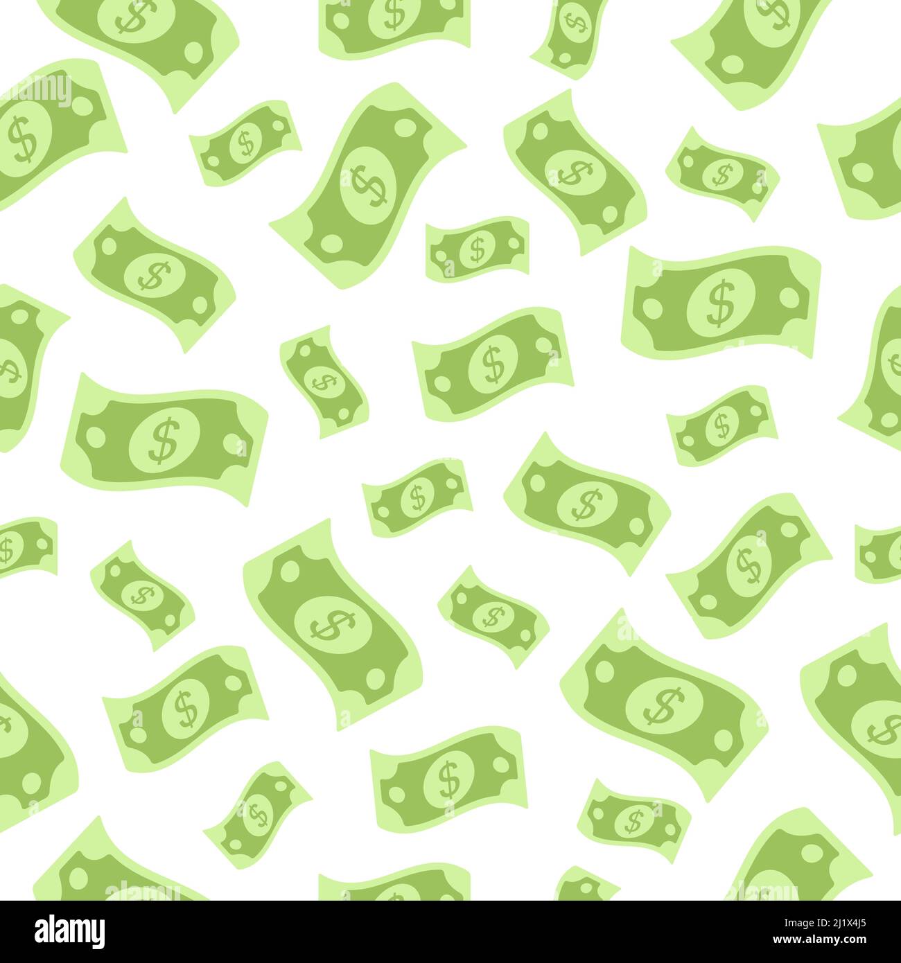 Seamless paper money pattern with flying dollar currency Stock Vector ...