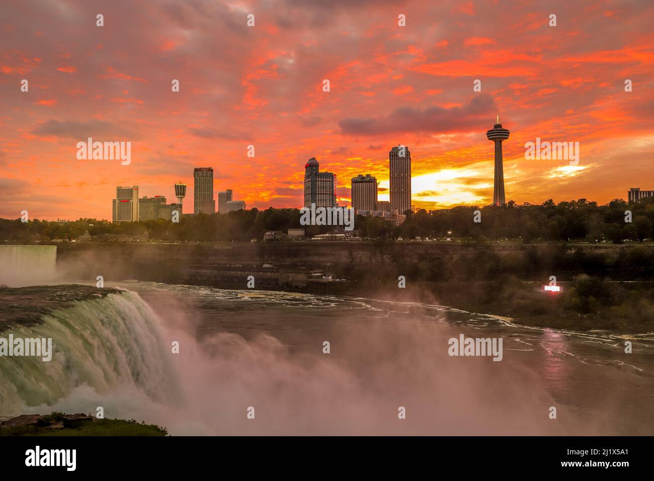 The beautiful view of Niagara Falls at sunset. Canada Stock Photo - Alamy