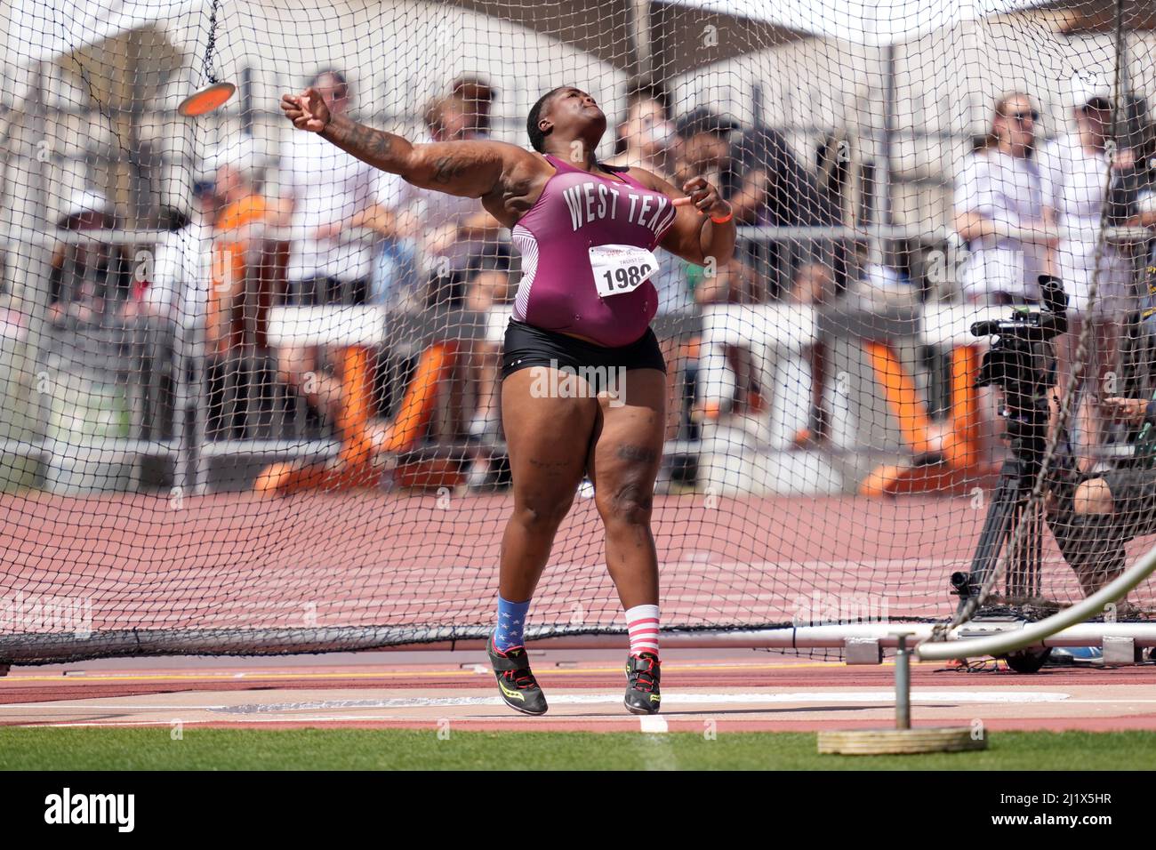 Zada Swoopes of West Texas A&M places eighth in the women's discus at ...