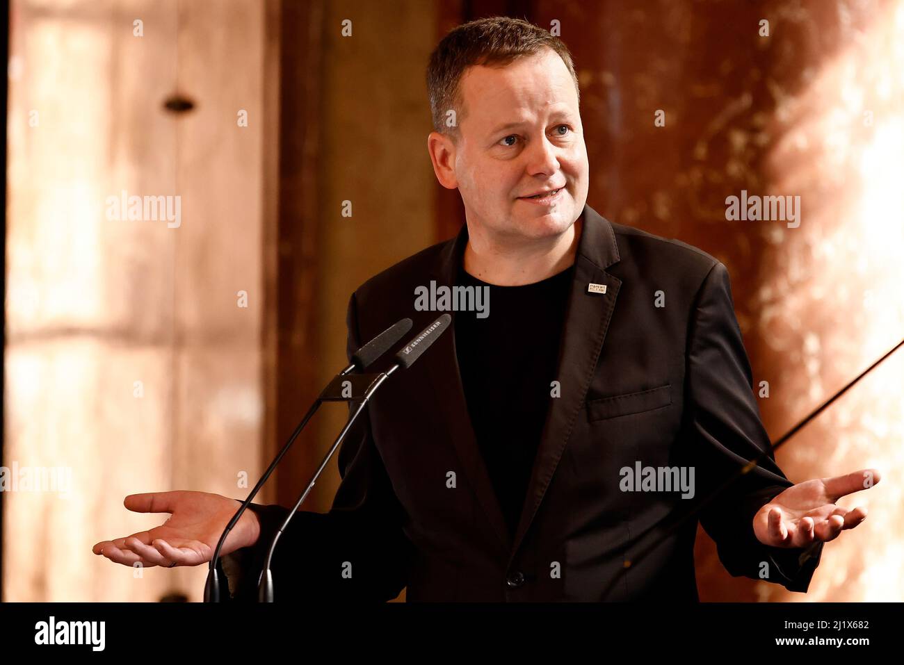 Berlin, Germany. 28th Mar, 2022. Klaus Lederer (Die Linke), Senator for ...