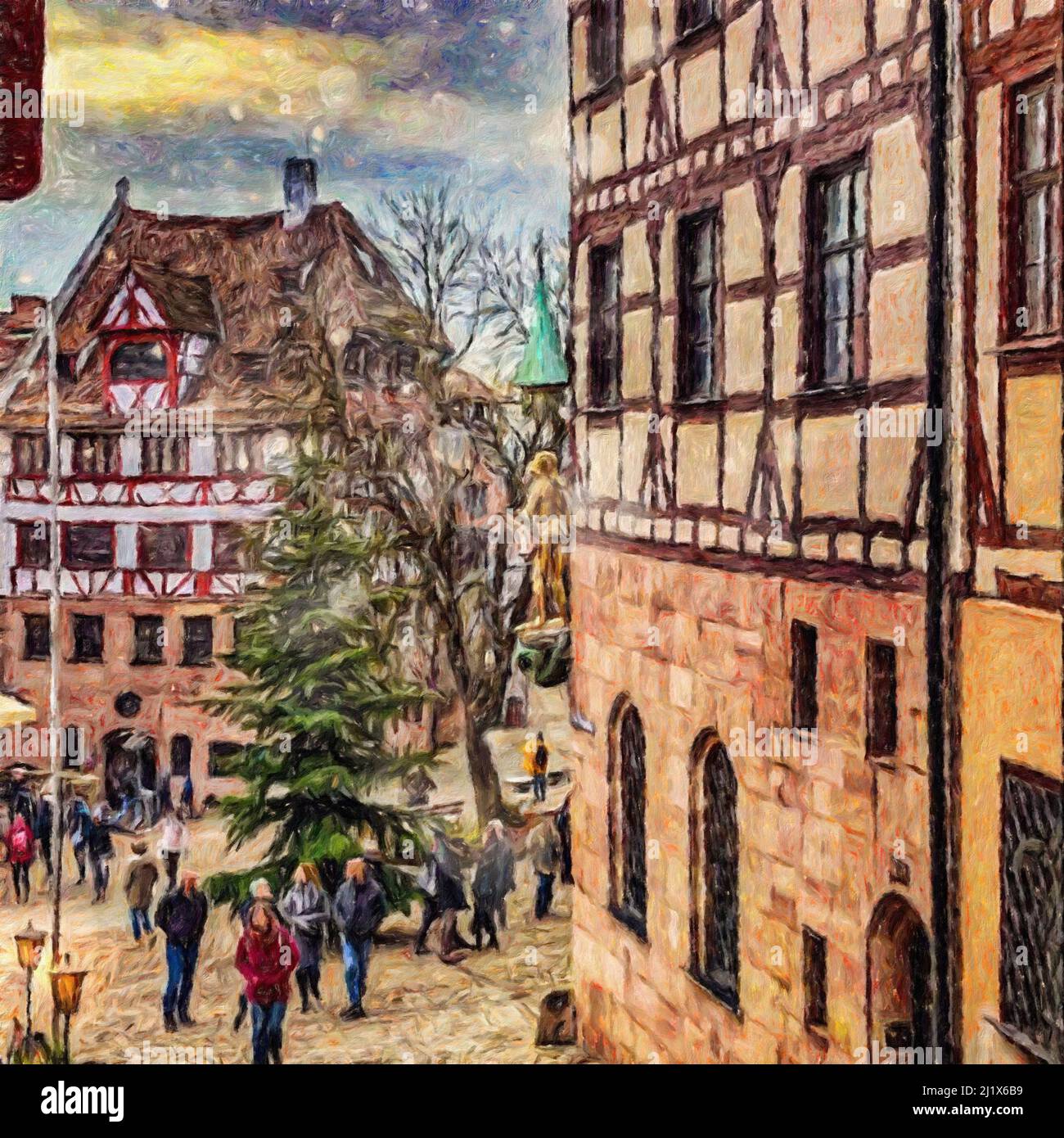 Impressionism painting modern artistic artwork, drawing oil Europe ...