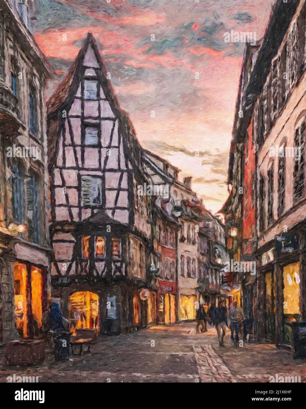 Impressionism painting modern artistic artwork, drawing oil Europe ...