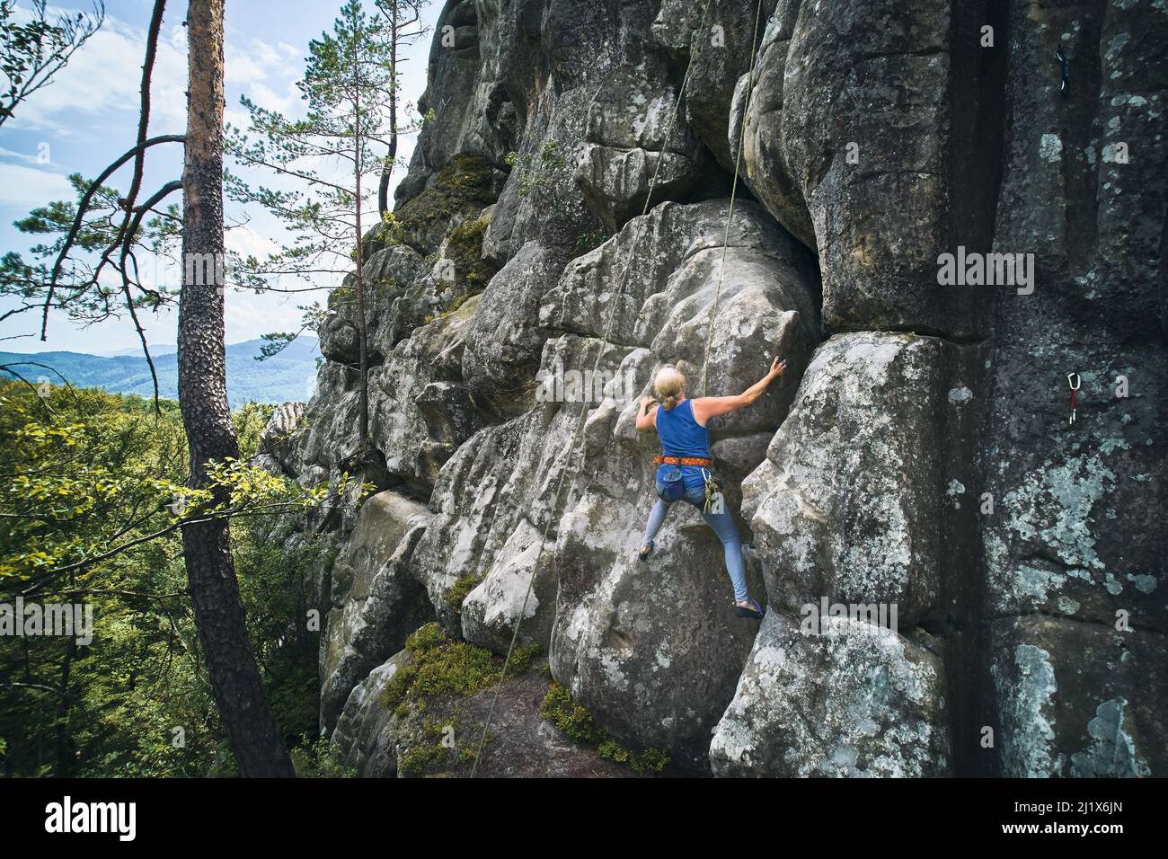 Back of climber with equipment hi-res stock photography and images - Alamy