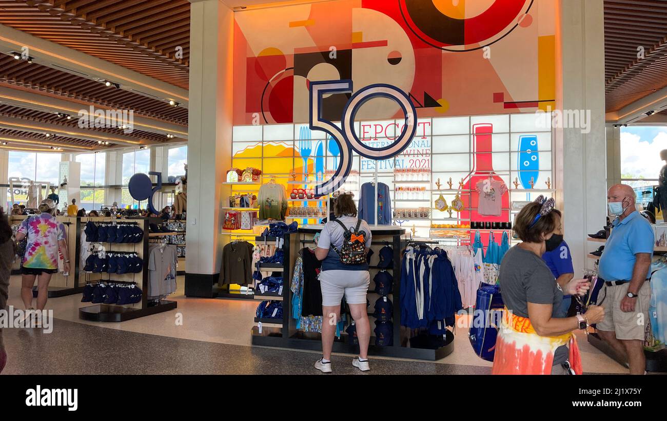 Orlando, FL USA- October 9, 2021: People shopping at The Creations ...