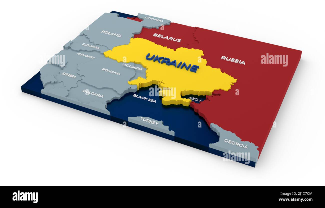 Ukraine neighboring countries map hi-res stock photography and images ...