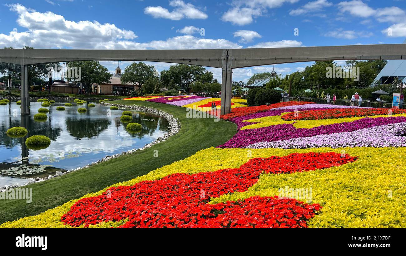 orlando, FL USA- April 27, 2021: The Flower and Garden Festival flowers ...