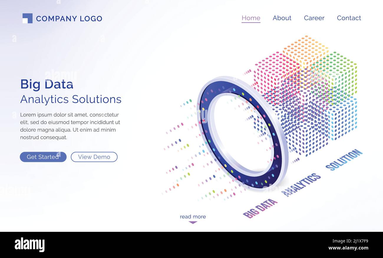 Big data and analytics solutions Stock Vector Images - Alamy