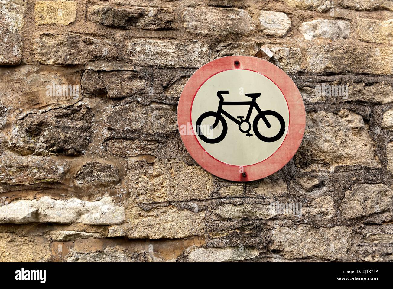 No cycling sign Stock Photo - Alamy