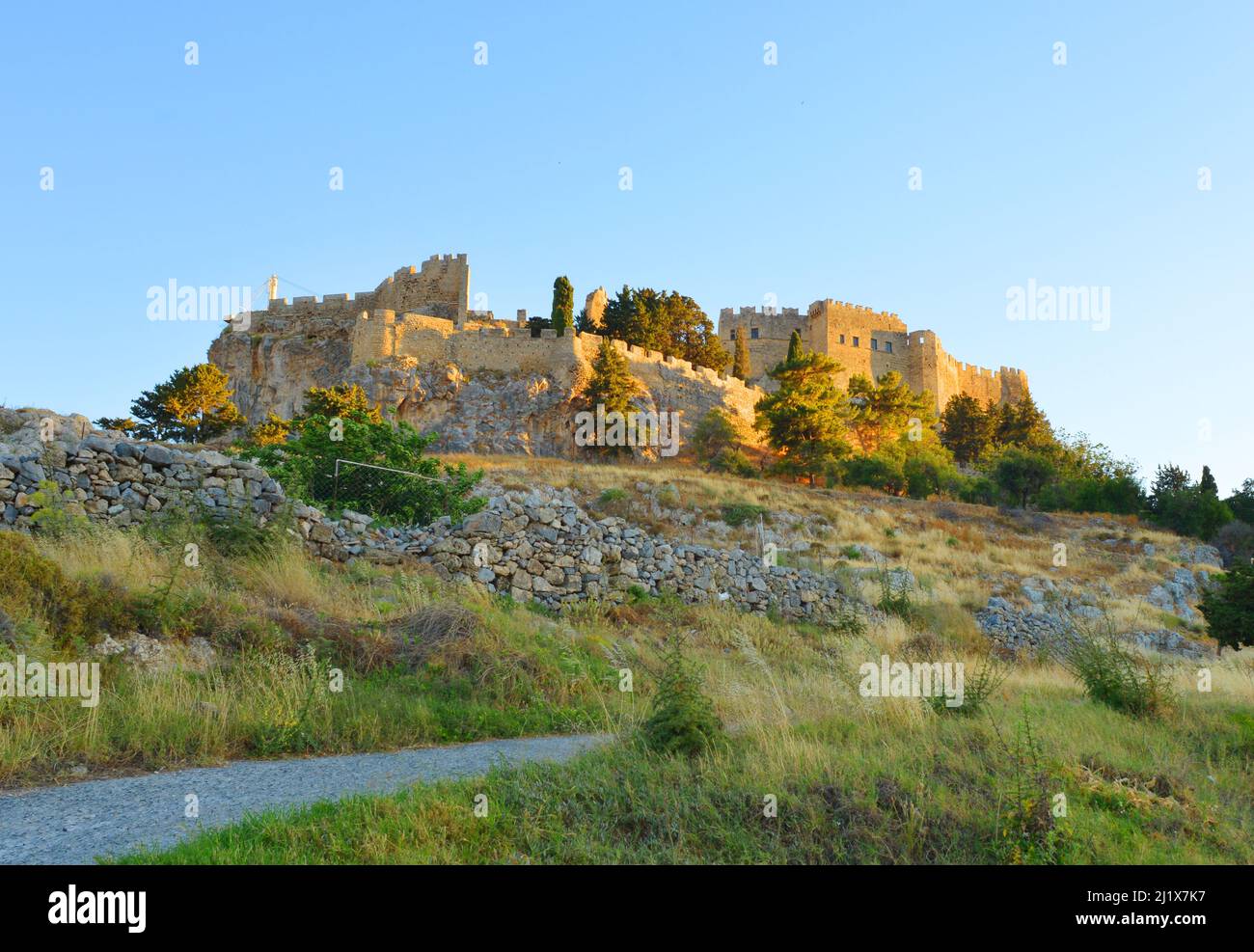 Acropolis of Lindos, Rhodes Island, Greece Stock Photo - Alamy