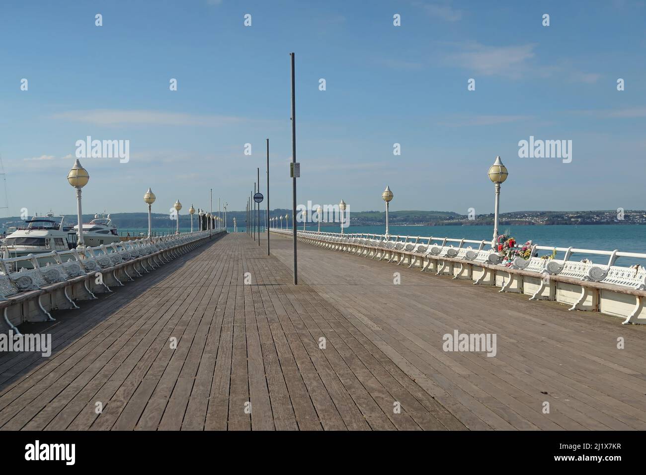 Princess pier, Torquay, South Devon, part of the harbour wall Stock ...