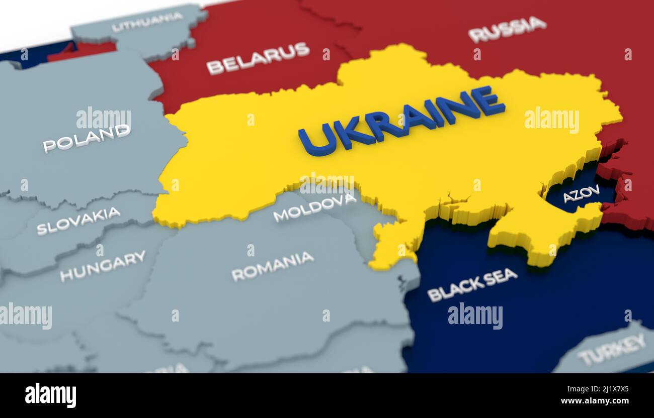 Ukraine neighboring countries map hi-res stock photography and images ...