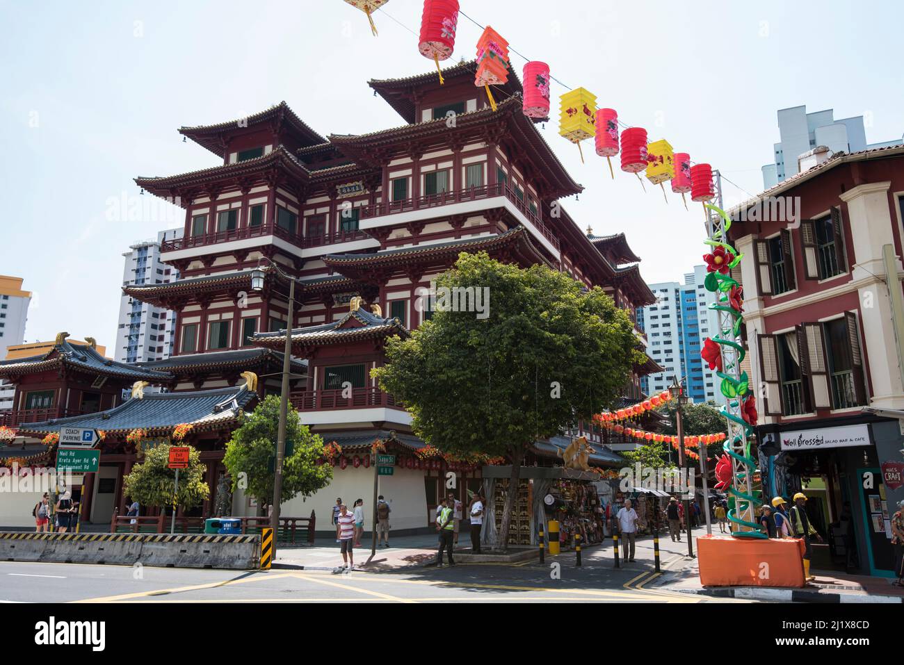 -September 08,2021: Singapore's Chinatown it's famous for its colourful ...
