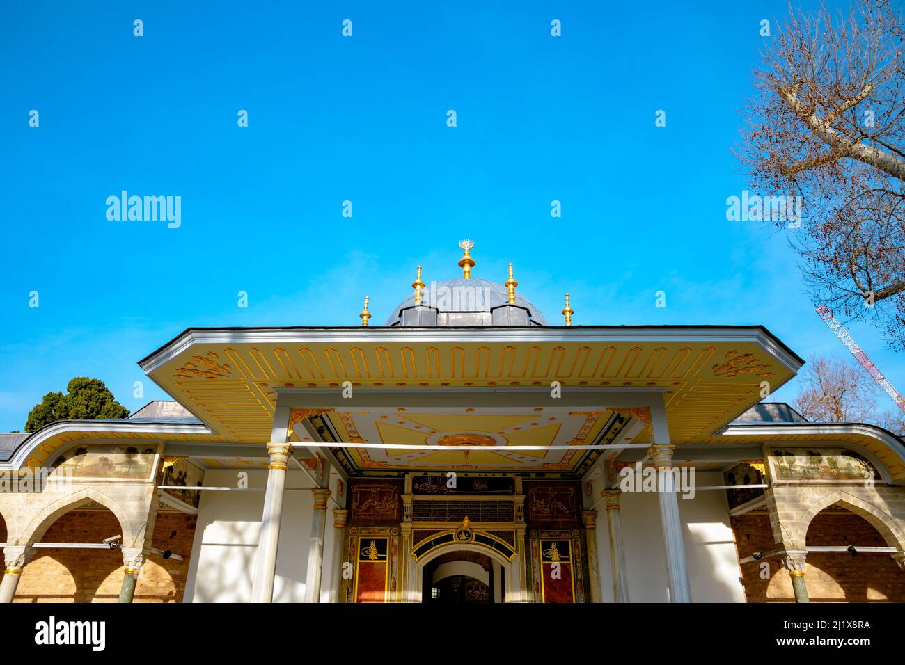 Babussade or Gate of Felicity in Topkapi Palace in Istanbul. Travel to ...