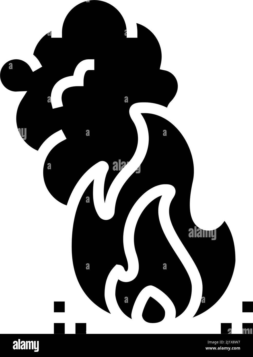 fire accident glyph icon vector illustration Stock Vector Image & Art ...