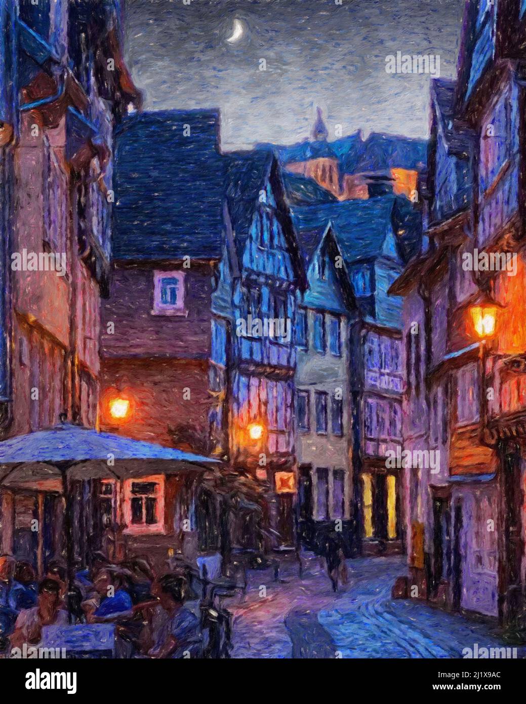 Impressionism painting modern artistic artwork, drawing oil Europe ...