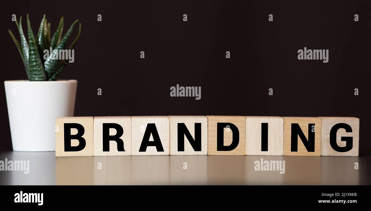 BRANDING word made with building blocks, concept Stock Photo - Alamy