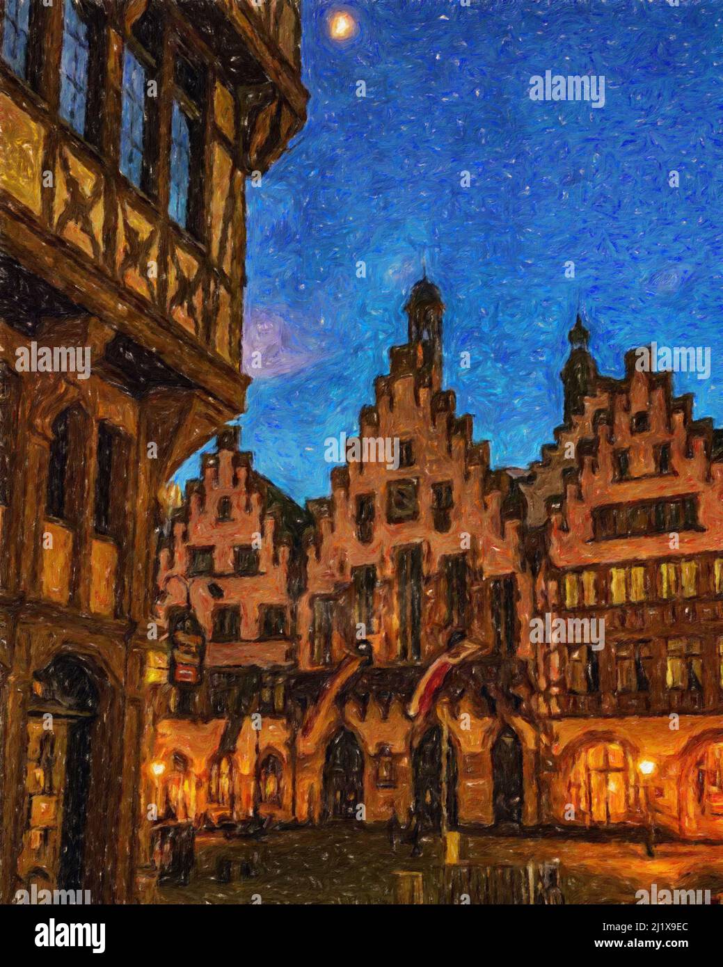 Impressionism painting modern artistic artwork, drawing oil Europe ...