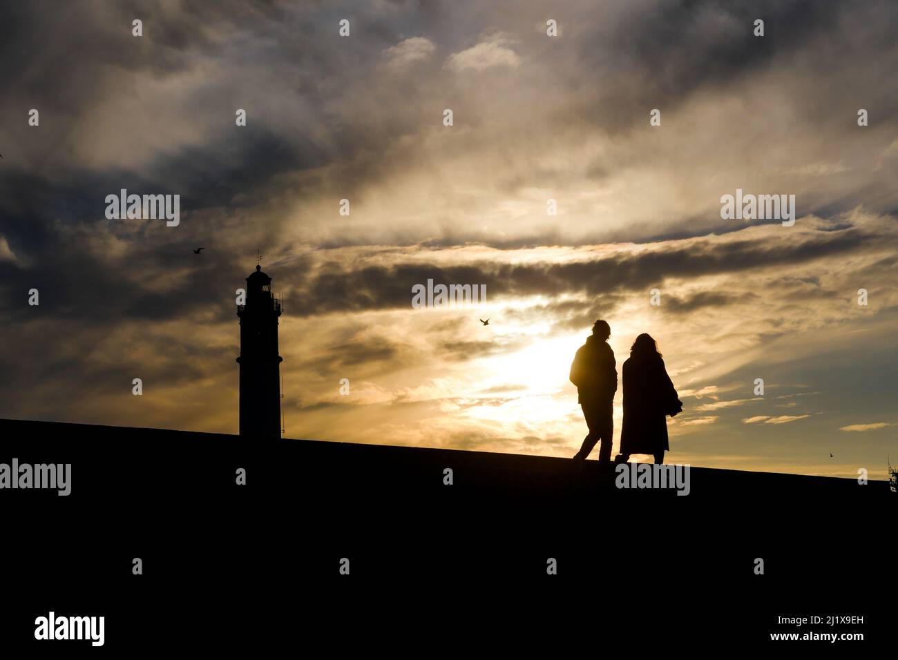 Rear man walking on jetty hi-res stock photography and images - Alamy