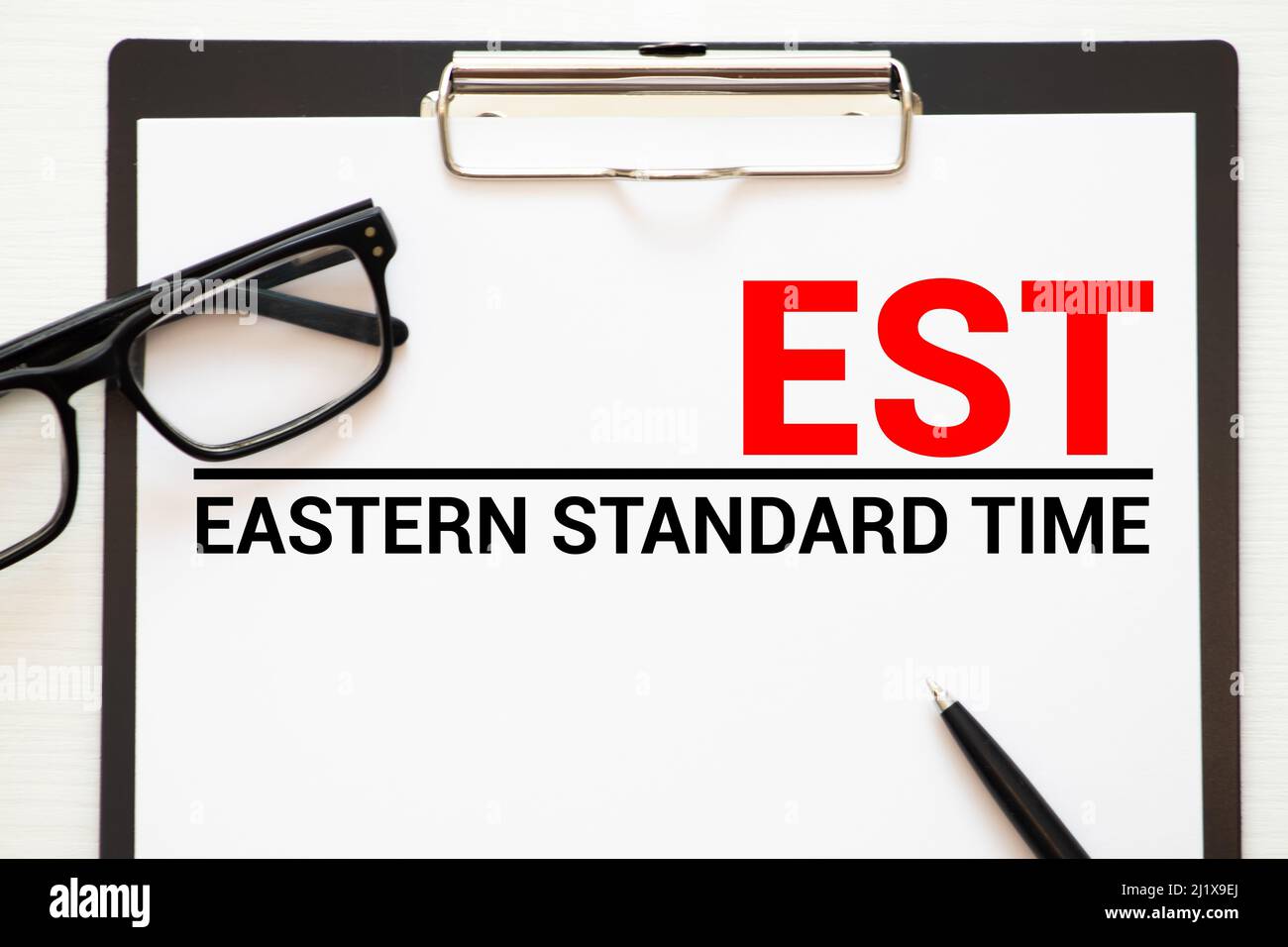 Alphabet letter in word est on wood background Stock Photo - Alamy