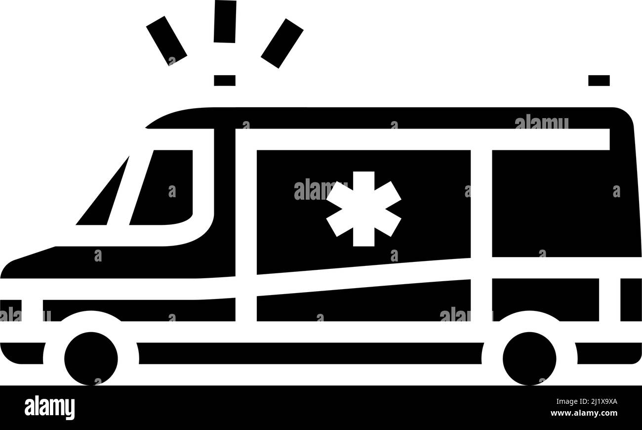 ambulance first aid glyph icon vector illustration Stock Vector Image ...