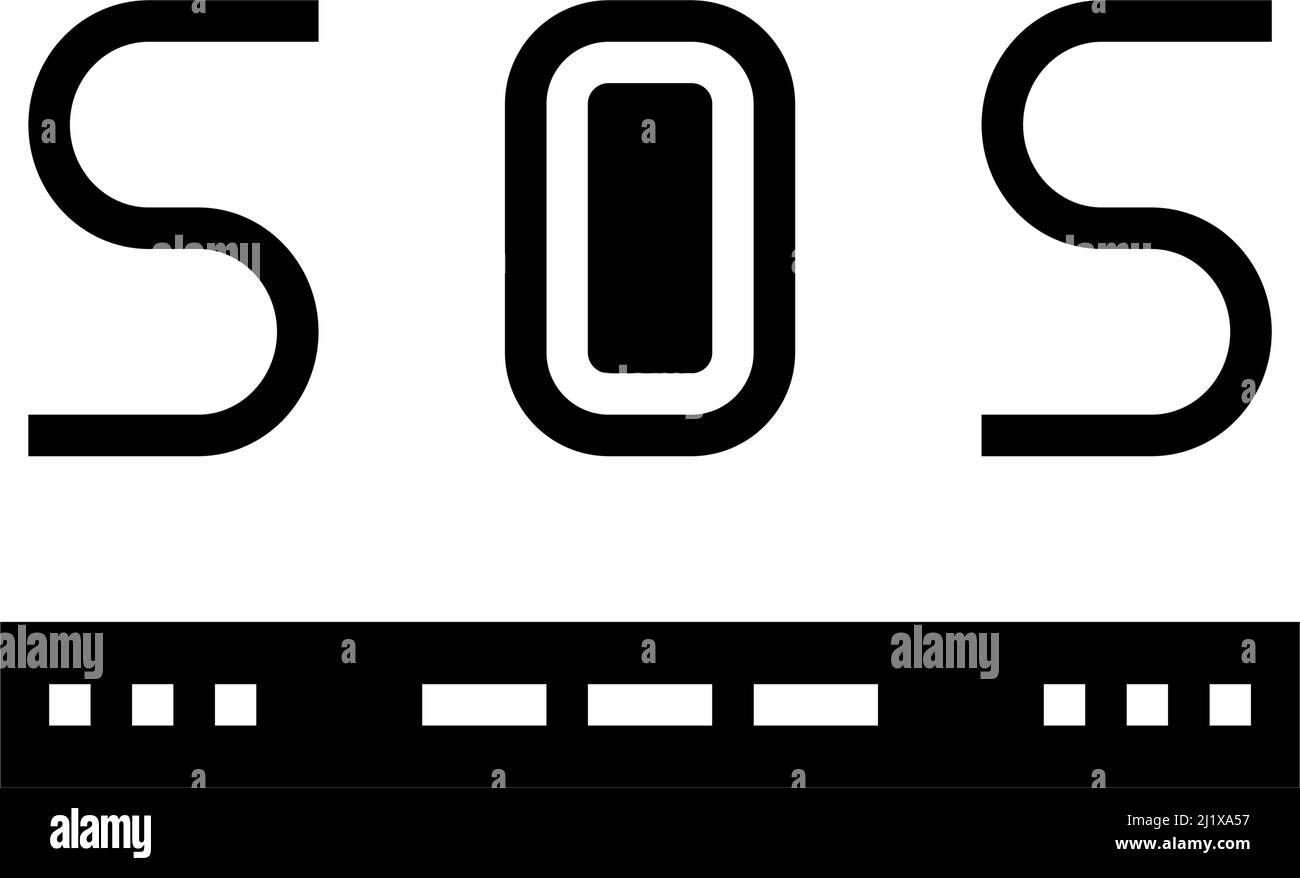 sos signal glyph icon vector illustration Stock Vector Image & Art - Alamy