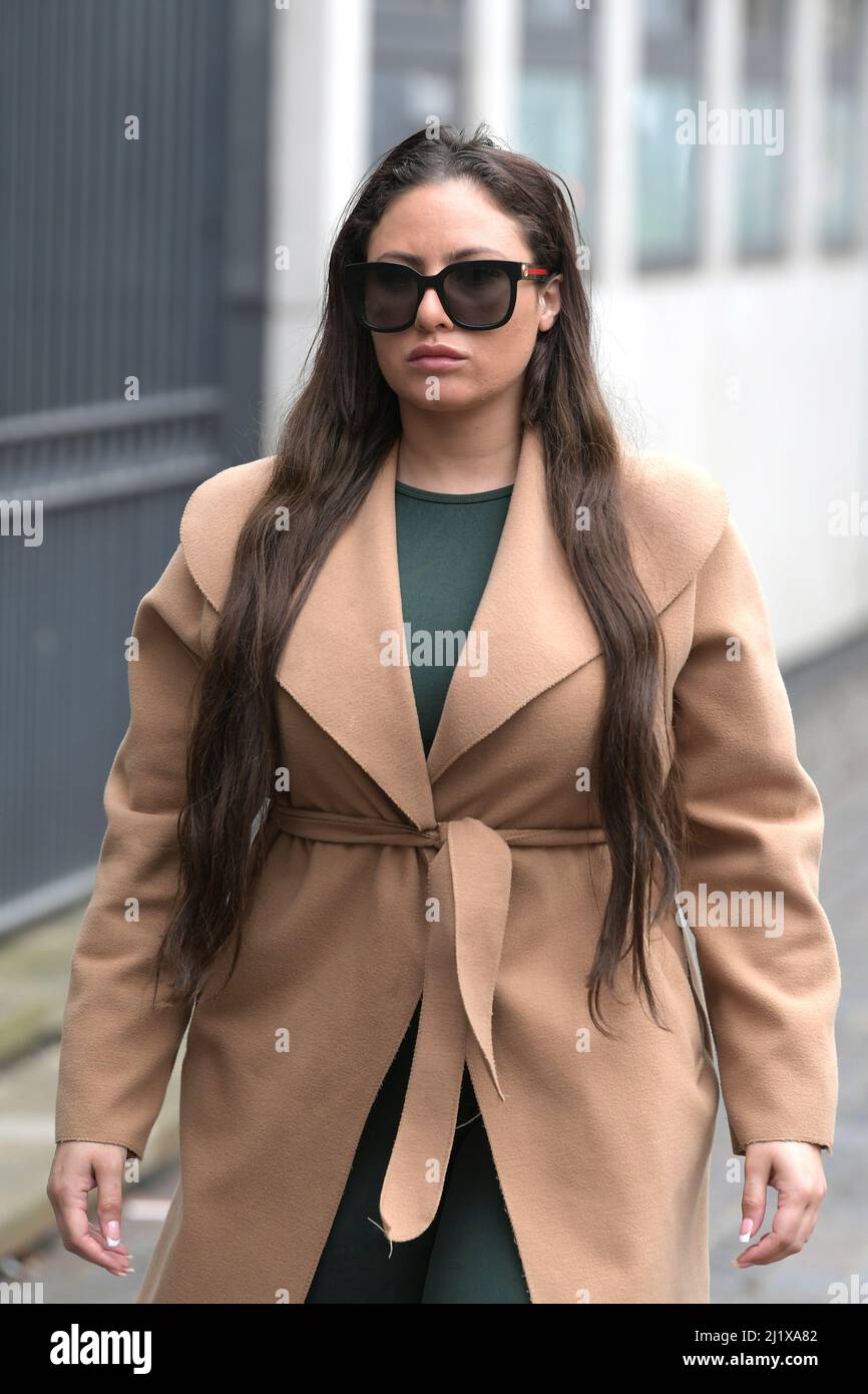 Southend-on-Sea Essex UK 28th March 2022. Sherrilyn Speid arrives at ...