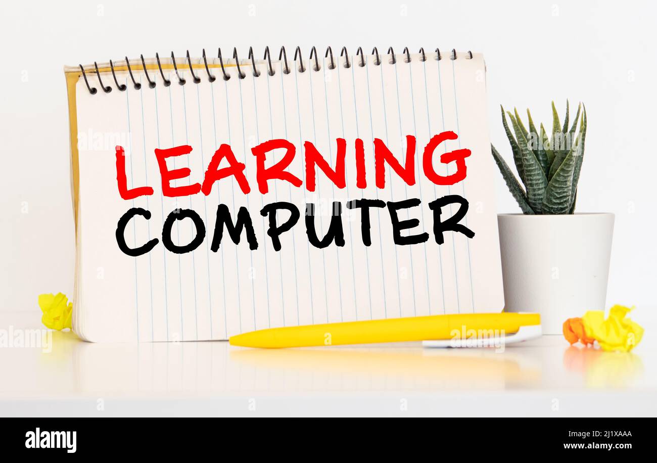 Word writing text Learning Computer. Business concept for learn more ...