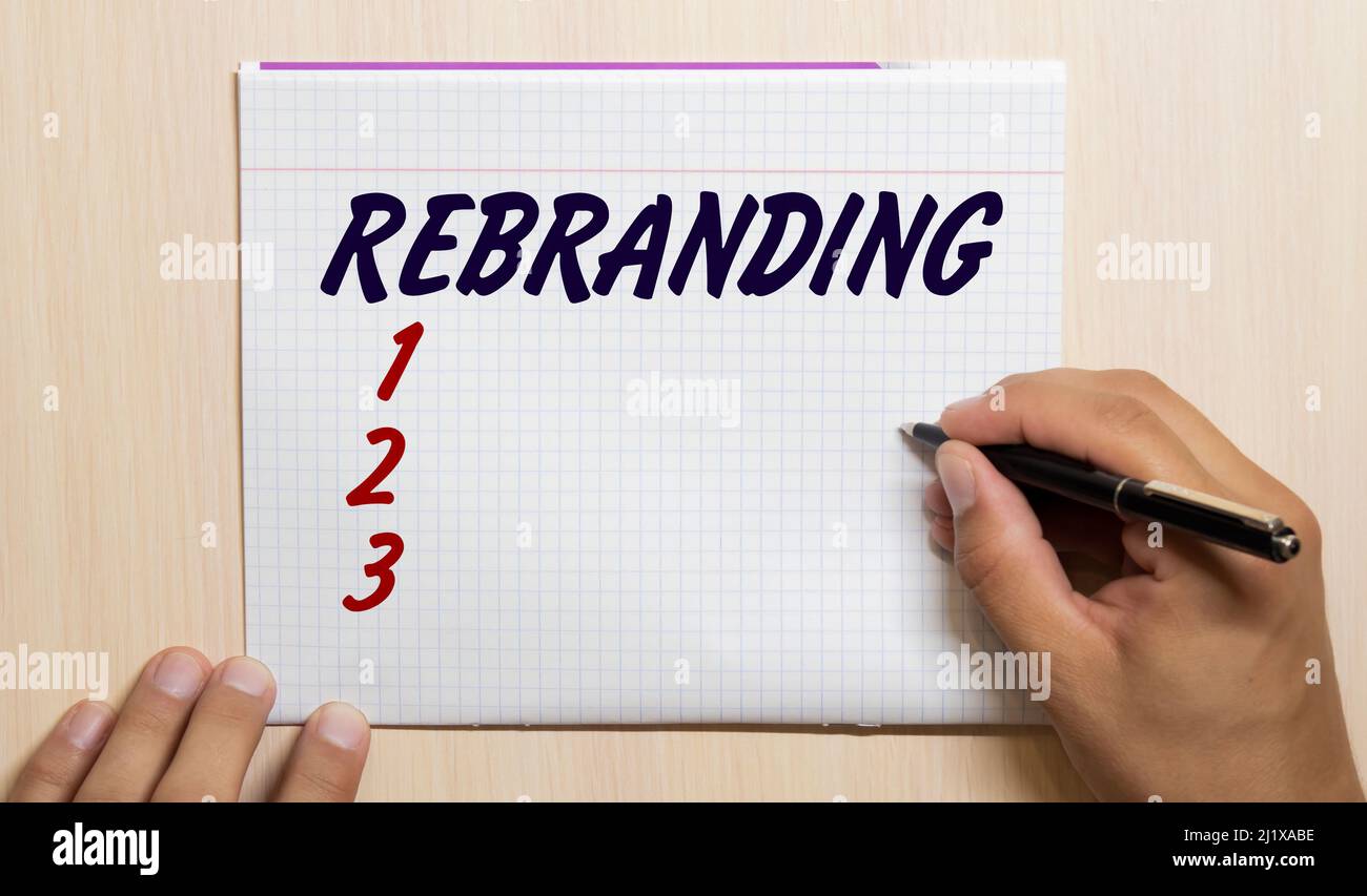 Word writing text Rebranding. Business concept for Change corporate ...