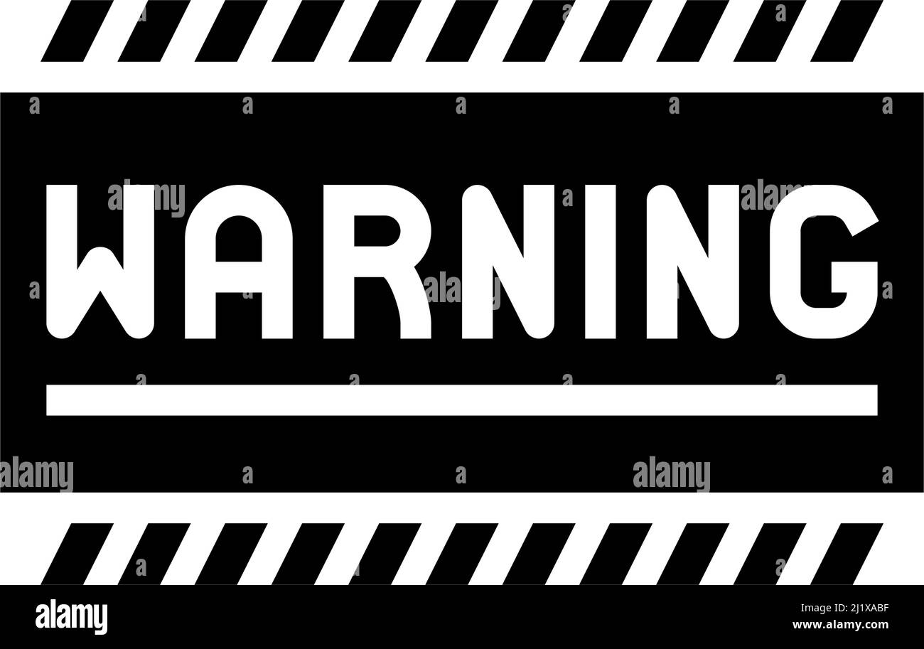 warning sign glyph icon vector illustration Stock Vector Image & Art ...