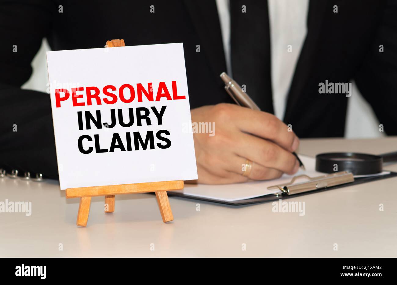 personal injury claim form. Business and medical concept Stock Photo ...