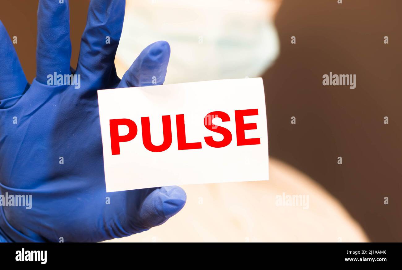 PULSE - words from wooden blocks with letters, medical concept Stock ...