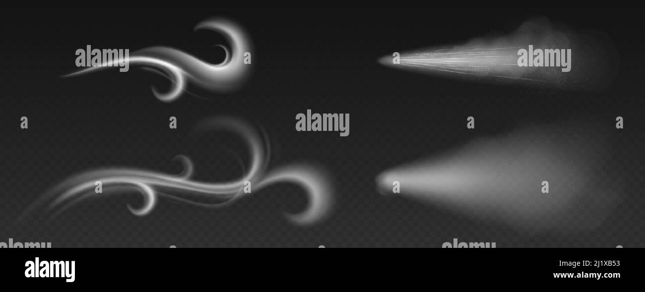 Wind blowing or dust spray, ornate white smoke, powder or water drops ...