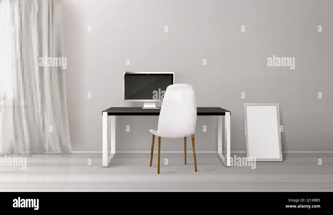 White room with no curtains Stock Vector Images - Alamy