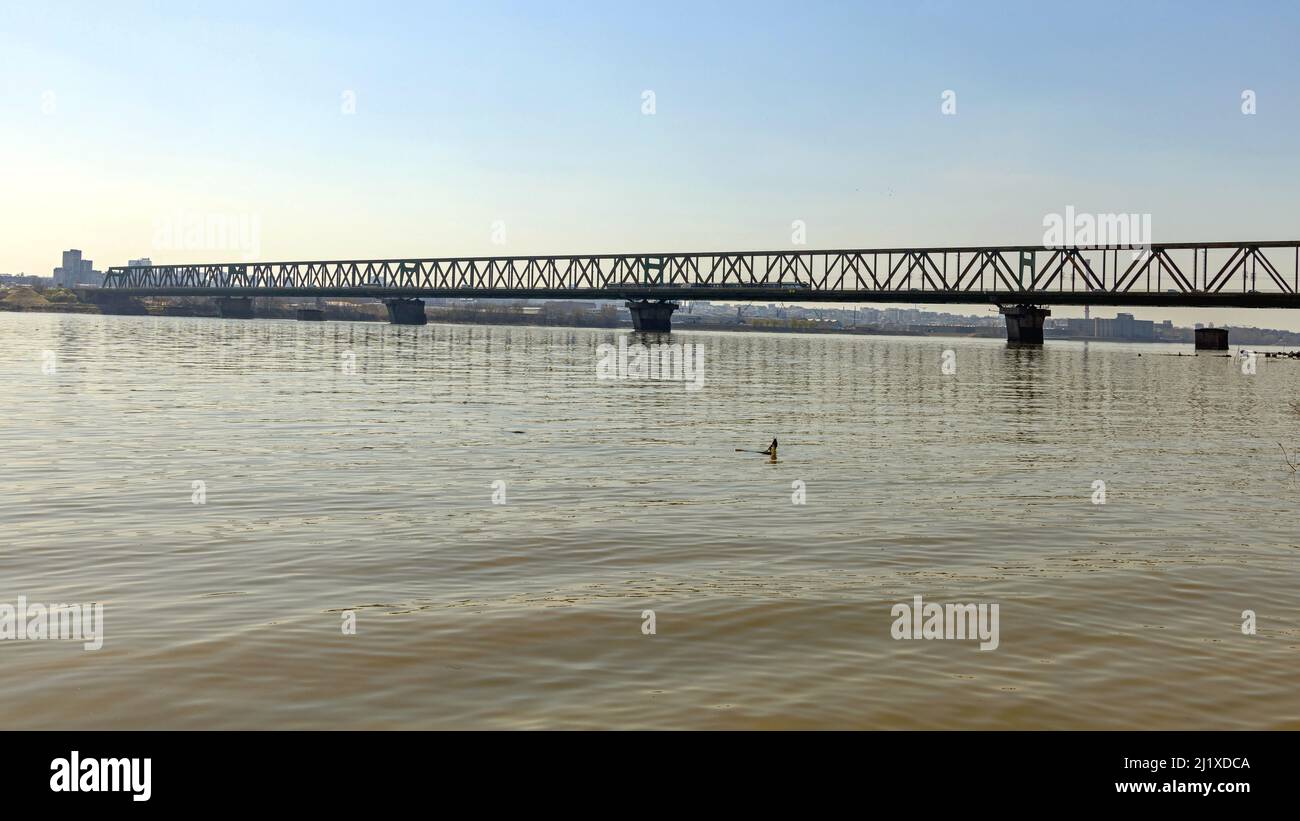 Old Steel Pancevo Bridge Over River Danube Belgrade Stock Photo - Alamy
