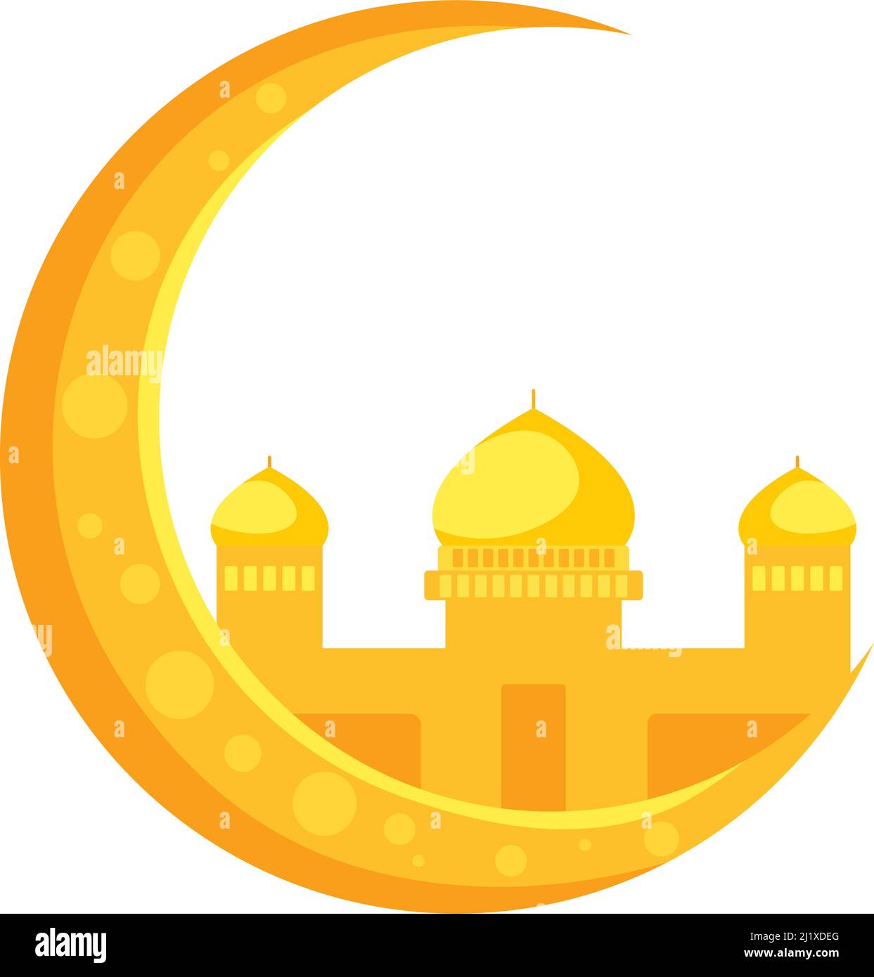 moon with mosque icon Stock Vector Image & Art - Alamy