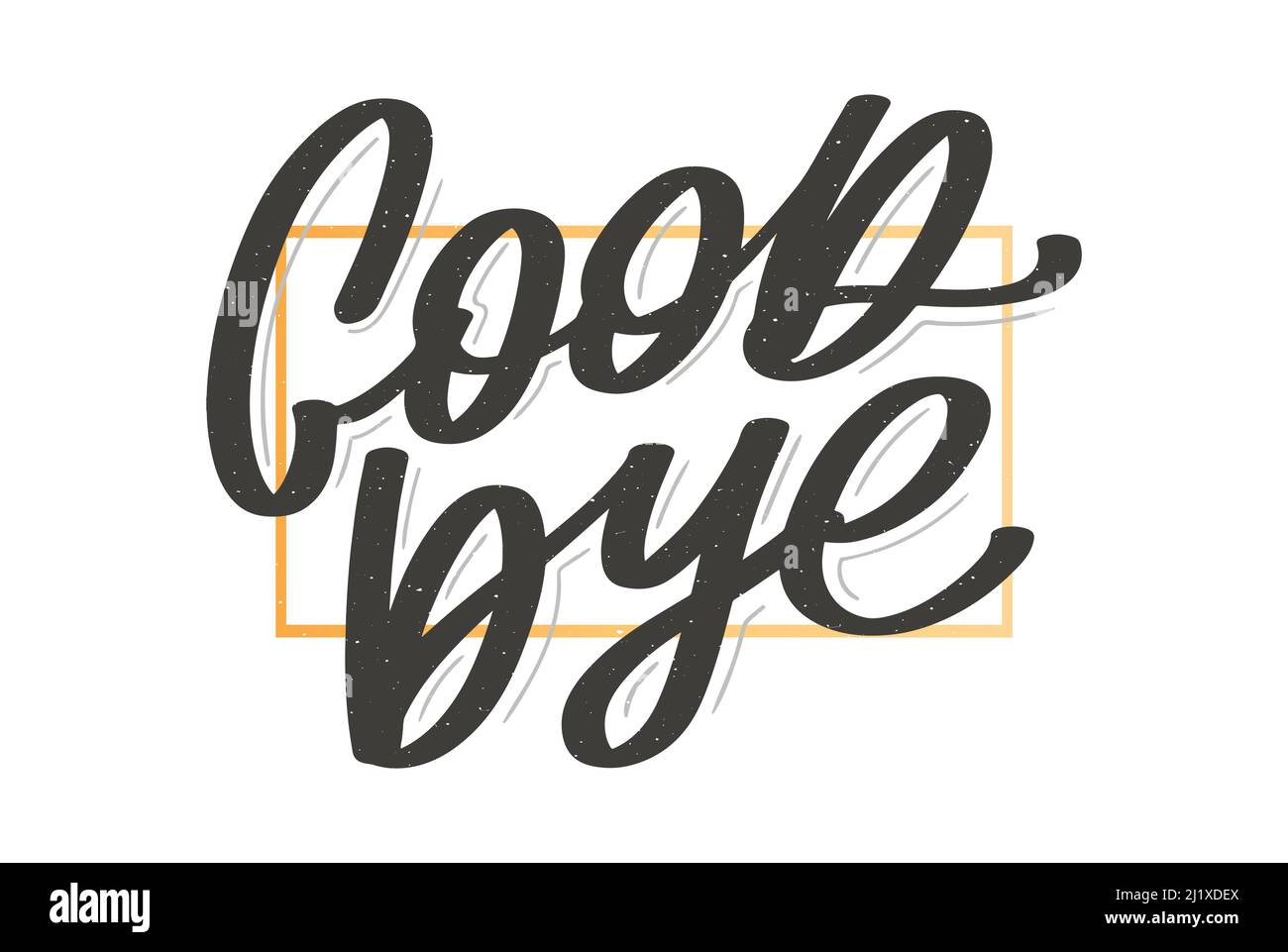 Good bye calligraphic lettering on yellow Stock Vector Image & Art - Alamy