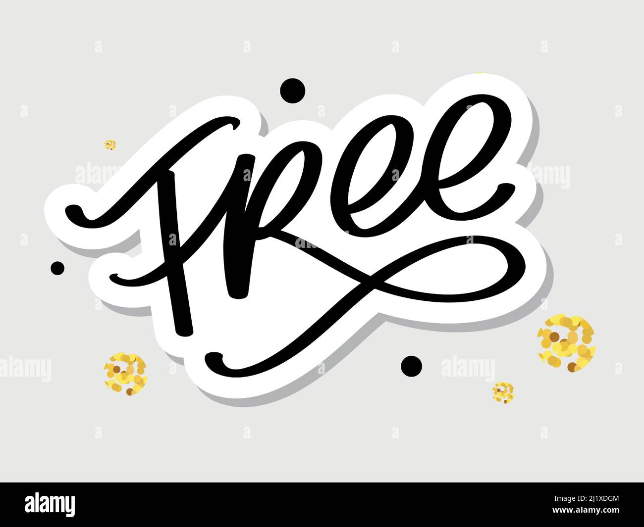 Free hand written lettering. Vector calligraphy Stock Vector Image ...