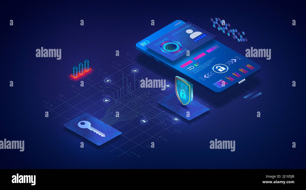 Single Sign-On Concept - SSO - Authentication Technology That Allows Users to Log In with a ...