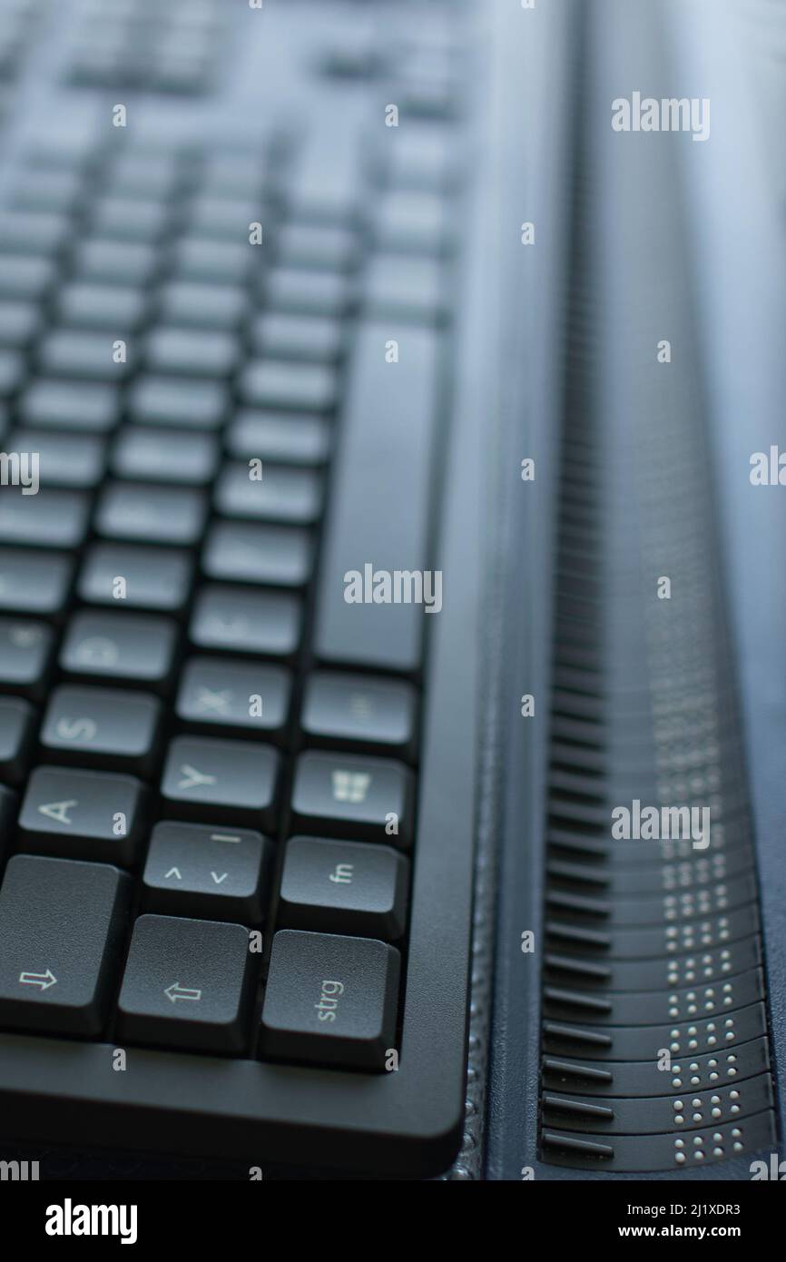 keyboard for visually impaired, braille keyboard, handicapped office ...