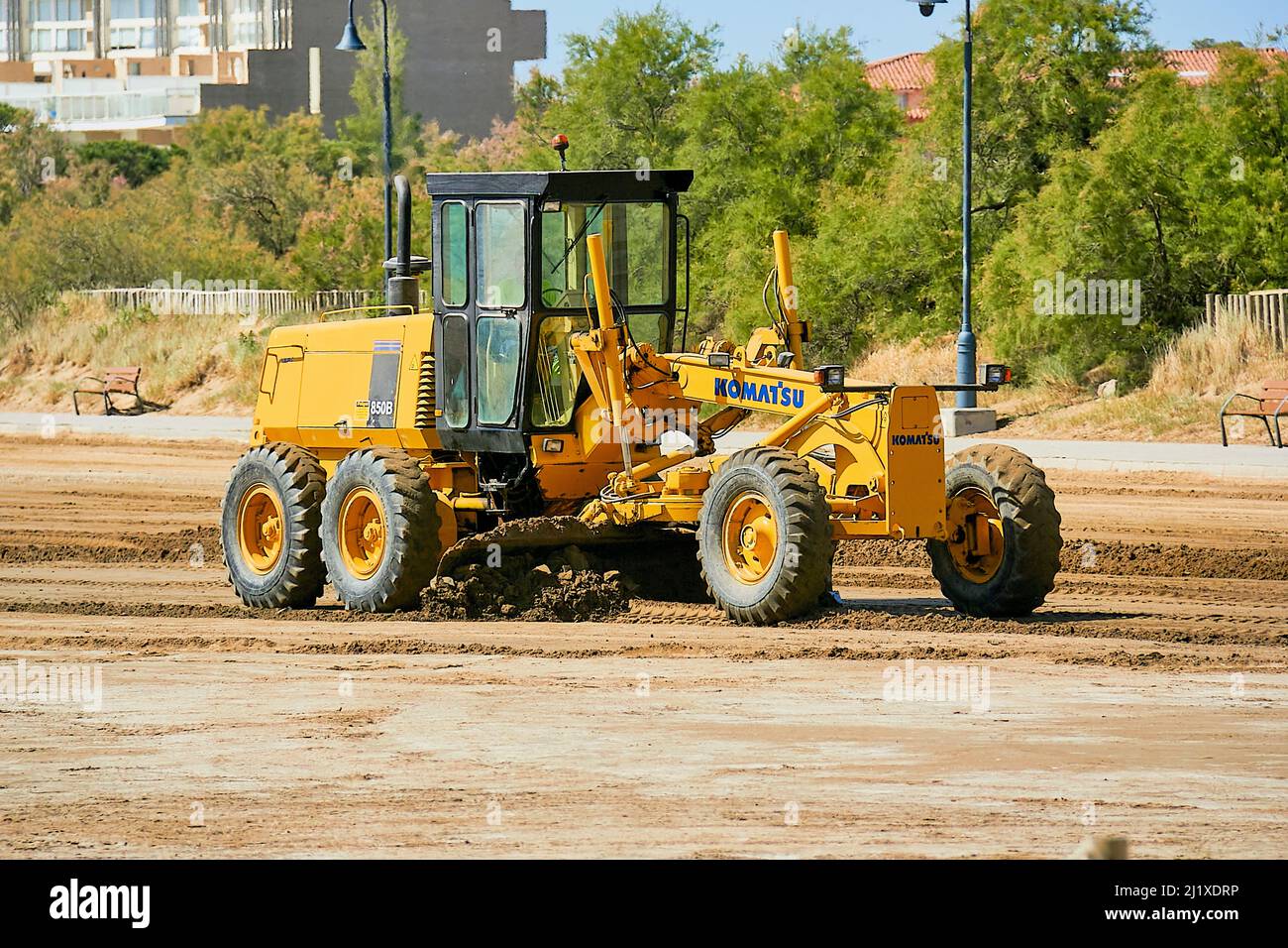 road repair with motor grader Stock Photo - Alamy